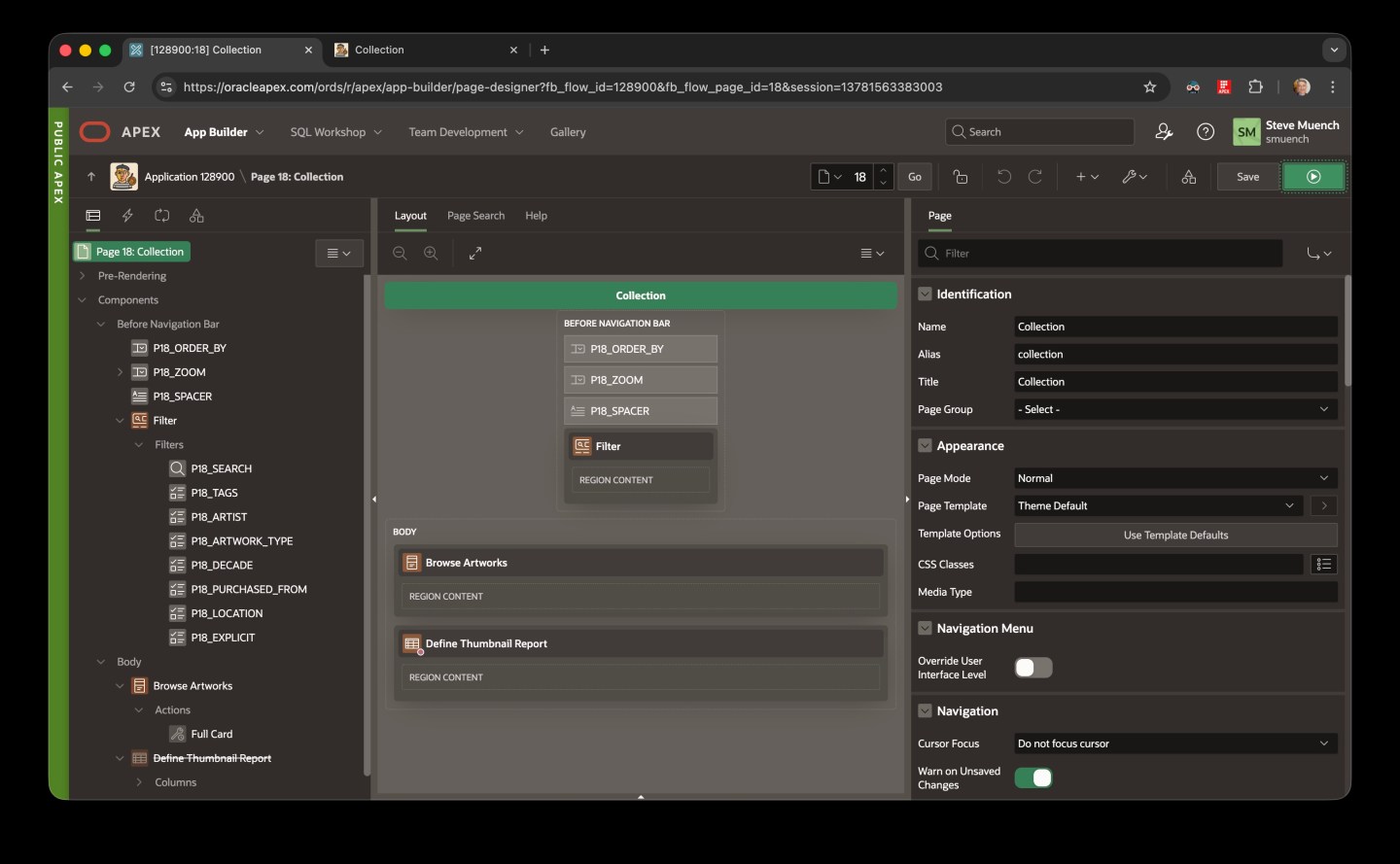 Builder + App Side-by-Side in Chrome – Dive Into APEX
